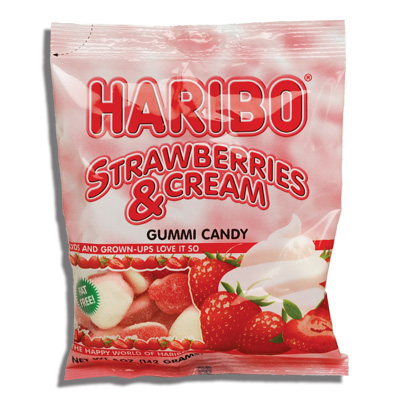 HARIBO, STRAWBERRIES & CREAM GUMMI CANDY | Bende Inc.